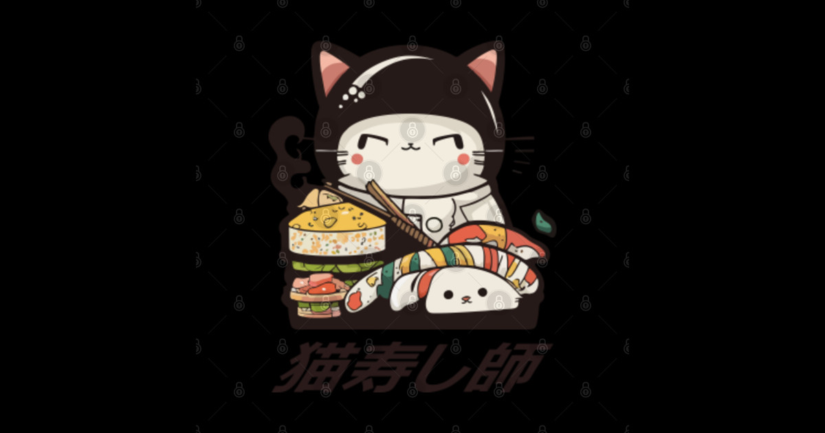 15 cute cat sushi chef neko sushi master - Cute Cat Sushi Chef ...