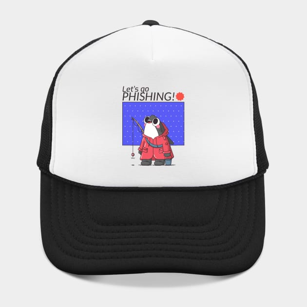 Let's Go Phishing - Funny Hacker Meme Cartoon - Hacker - Hat | TeePublic