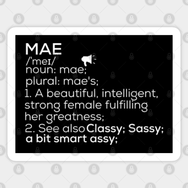 Mae Name Mae Definition Mae Female Name Mae Meaning - Mae - Sticker ...
