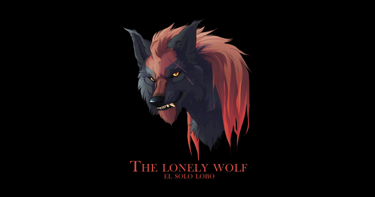 The lonely wolf - The Lonely Wolf - Sticker | TeePublic
