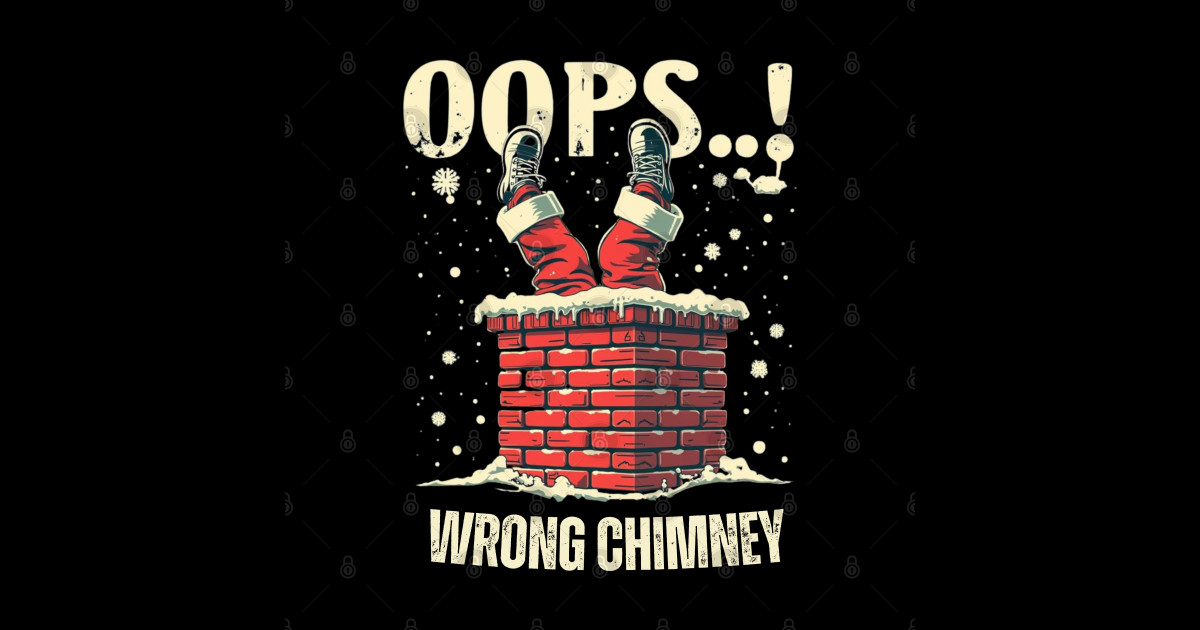 Funny Christmas gift - Santa Claus Stuck in Chimney - Christmas Humor ...