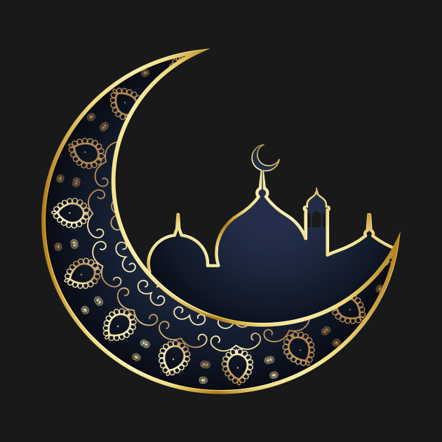 Islamic Hilal Artwork - Islamic Art - T-Shirt | TeePublic