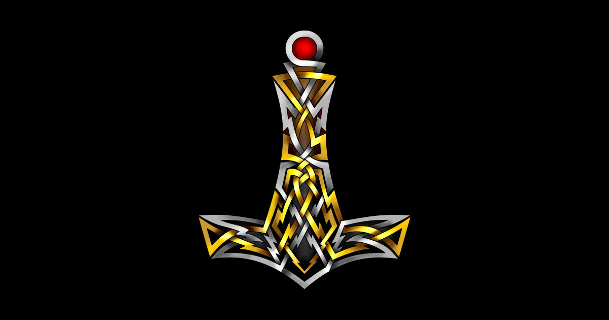 Mjolnir - Thors Hammer - Sticker | TeePublic