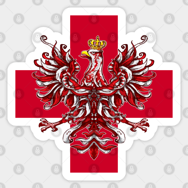 Polish Eagle Cross - Polish Eagle - Sticker | TeePublic