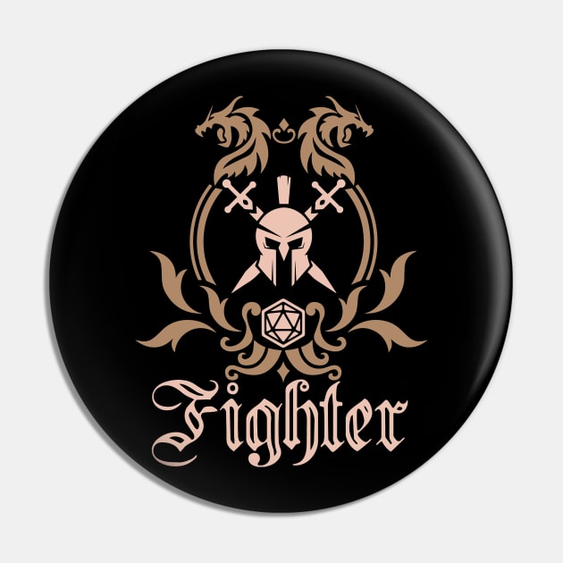 D&D Fighter Simple Class Emblem - Fighter Class - Pin | TeePublic