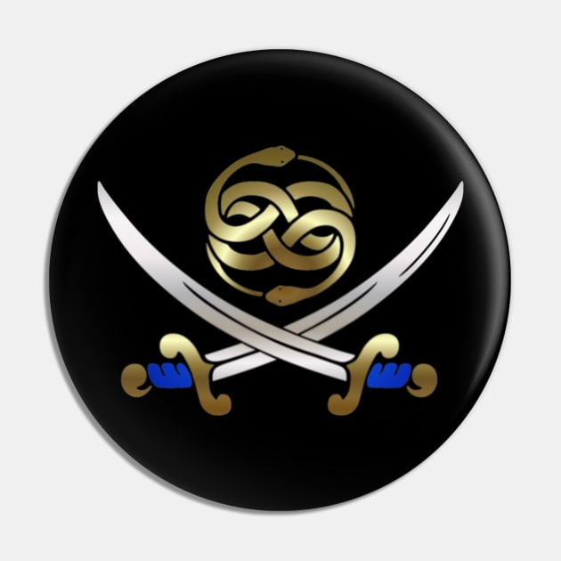 Captain Falcore Crest - Sea Of Thieves - Pin | TeePublic