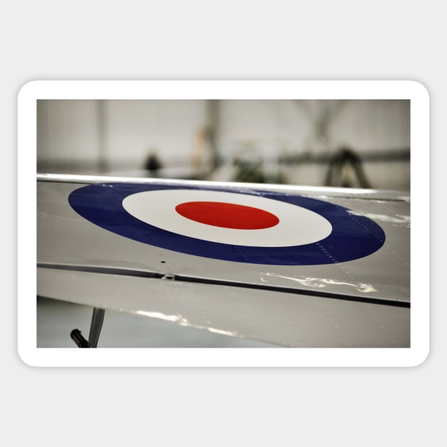 Roundel on the wing of a Spitfire - Roundel - Sticker | TeePublic