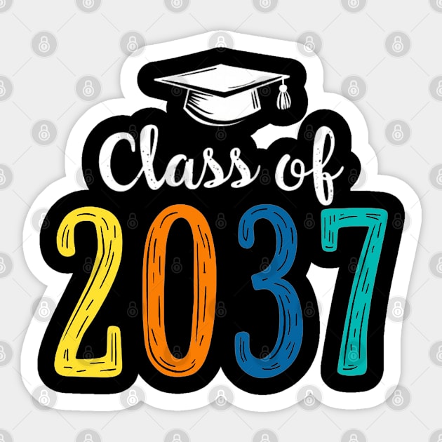 Class of 2037 First Day of School Graduation - Class Of 2037 - Sticker ...