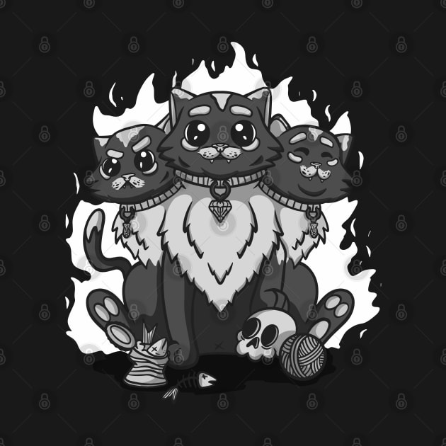 Kawaii Dark Pastel Cute Creepy 3 Headed Cat Skull - Anime - Hat | TeePublic