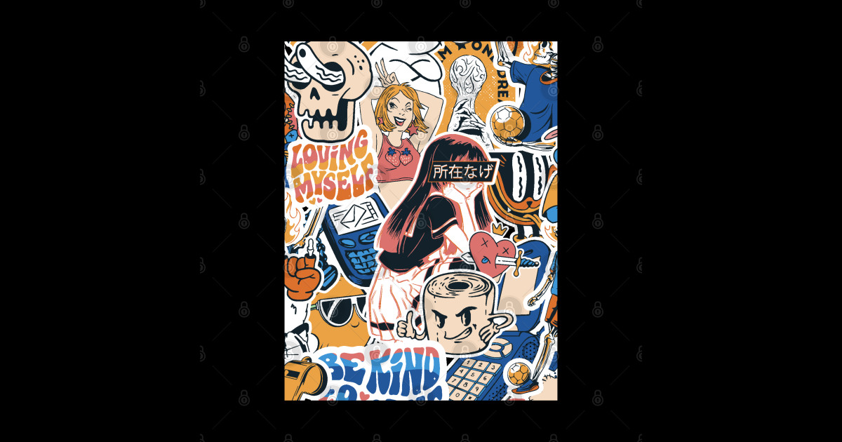 Retro Anime Aesthetic - Retro Anime - Sticker | TeePublic