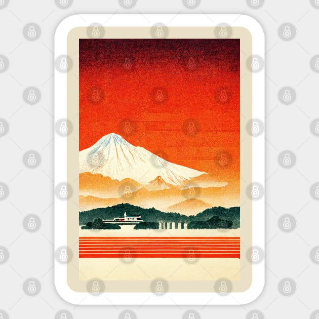Japan Retro Travel - Japan - Sticker | TeePublic