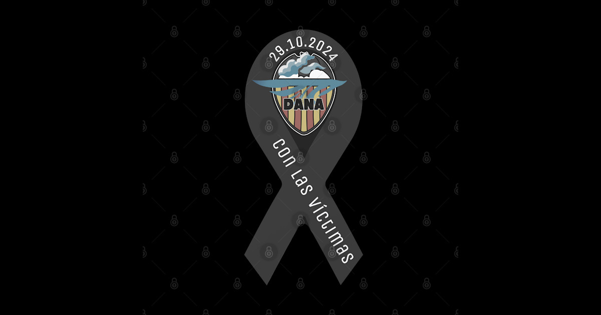 Valencia dana flooding floods mourning ribbon cinta de luto - Valencia ...