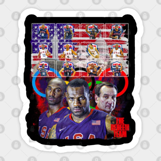 The Redeem Team USA - Usa Basketball - Sticker | TeePublic