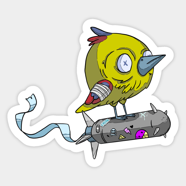 Birds on Bombs - Bird - Sticker | TeePublic