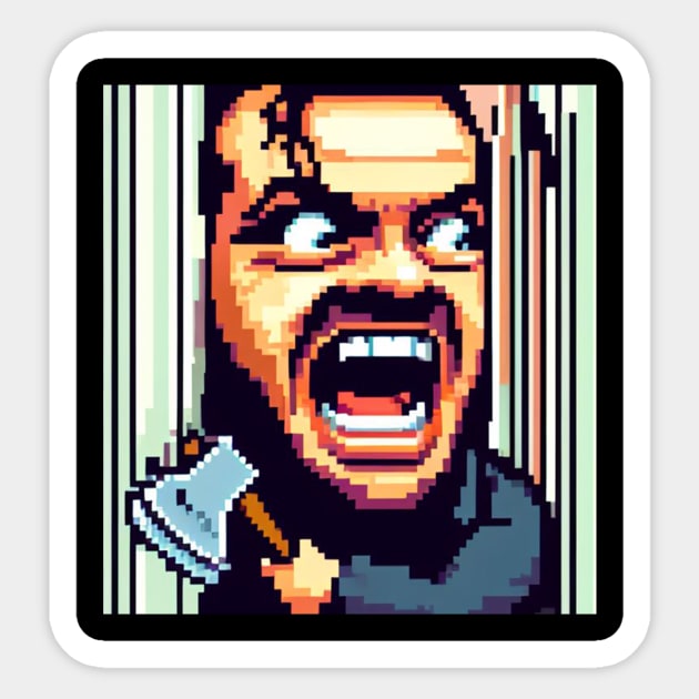 Jack Torrance 8 Bit - Jack Torrance - Sticker | TeePublic