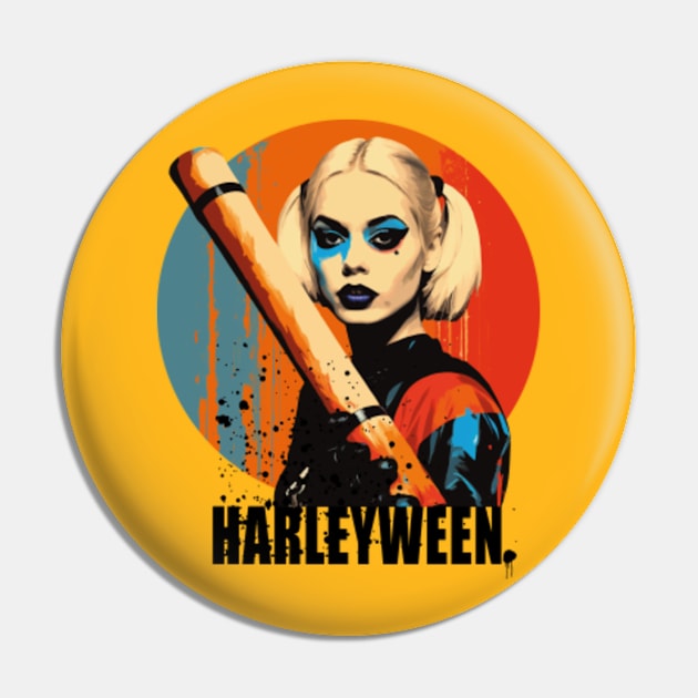 Harley Quinn Halloween Margot Robbie Harley Quinn Pin Teepublic