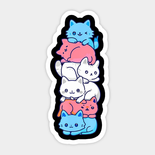 Transgender Pride Cat Lgbt Trans Flag Cute Cats - Transgender Pride Cat ...