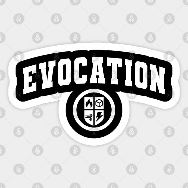 DnD Magic School Evocation - Wizard - Sticker | TeePublic