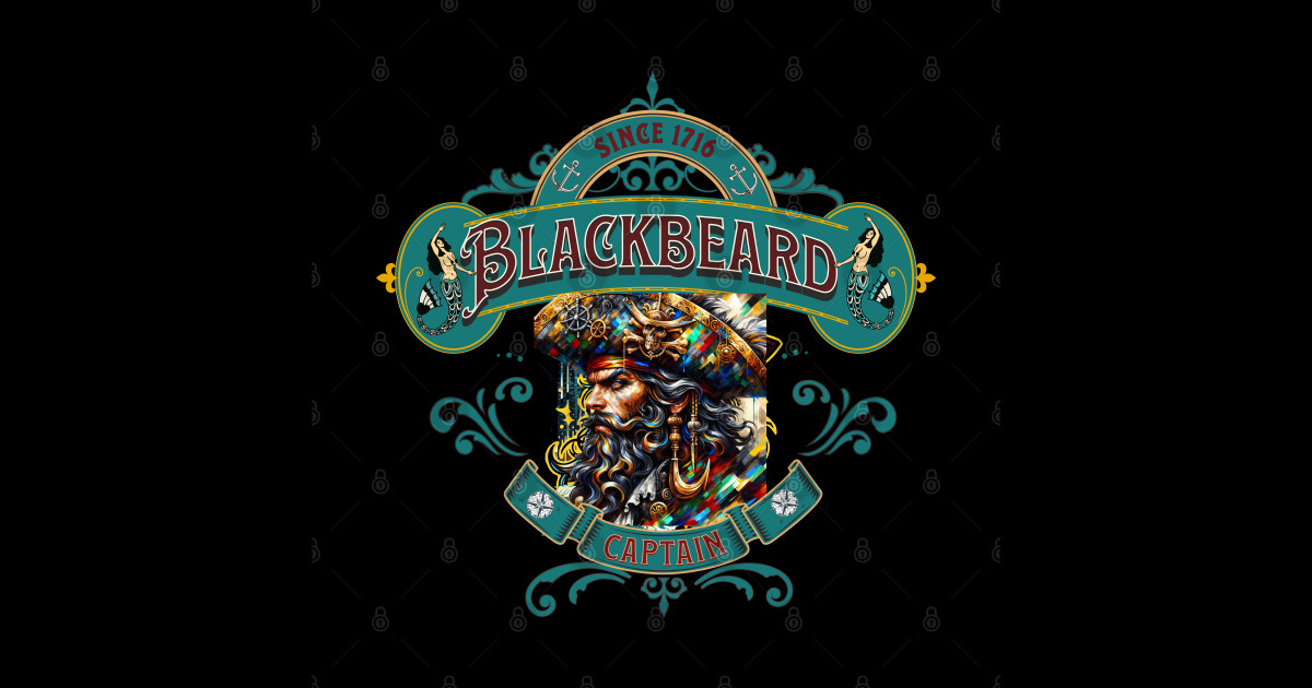 Blackbeard The Pirate - Pirate - Sticker | TeePublic