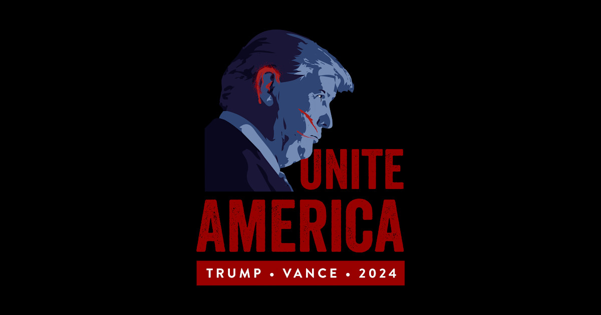 Unite America! Trump • Vance • 2024 Shot Ear Symbol - Trump 2024 ...