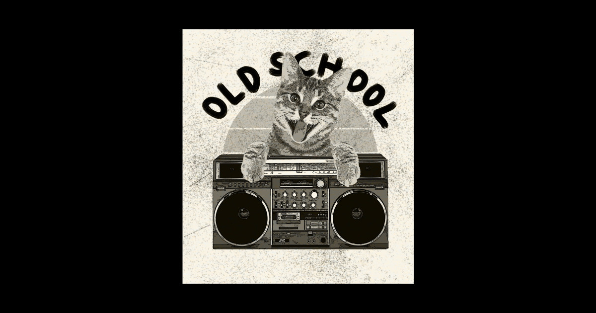 Old School Cat - Hip Hop Urban Clothing - Sticker | TeePublic