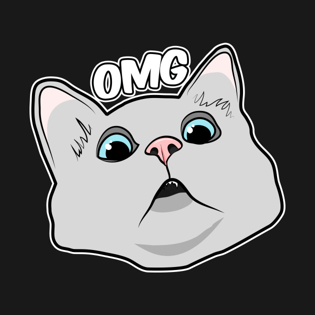 OMG cat - Cats - T-Shirt | TeePublic