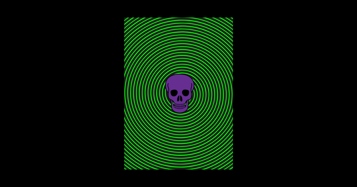Hypnotic Skull Spiral - Skull - Posters and Art Prints | TeePublic