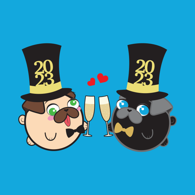 Poopy & Doopy - New Year's Eve - Poopy And Doopy - Pin | TeePublic