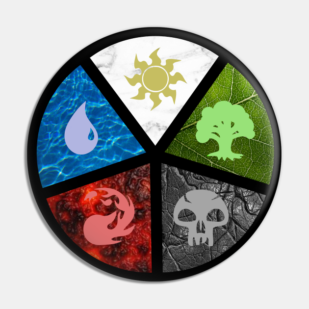 MTG Wheel of colors - Mtg - Pin | TeePublic