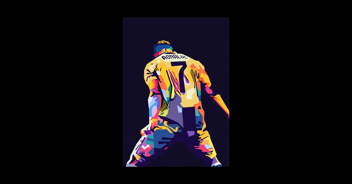 Cristiano Ronaldo Celebration Wpap Art Cristiano Ronaldo Sticker