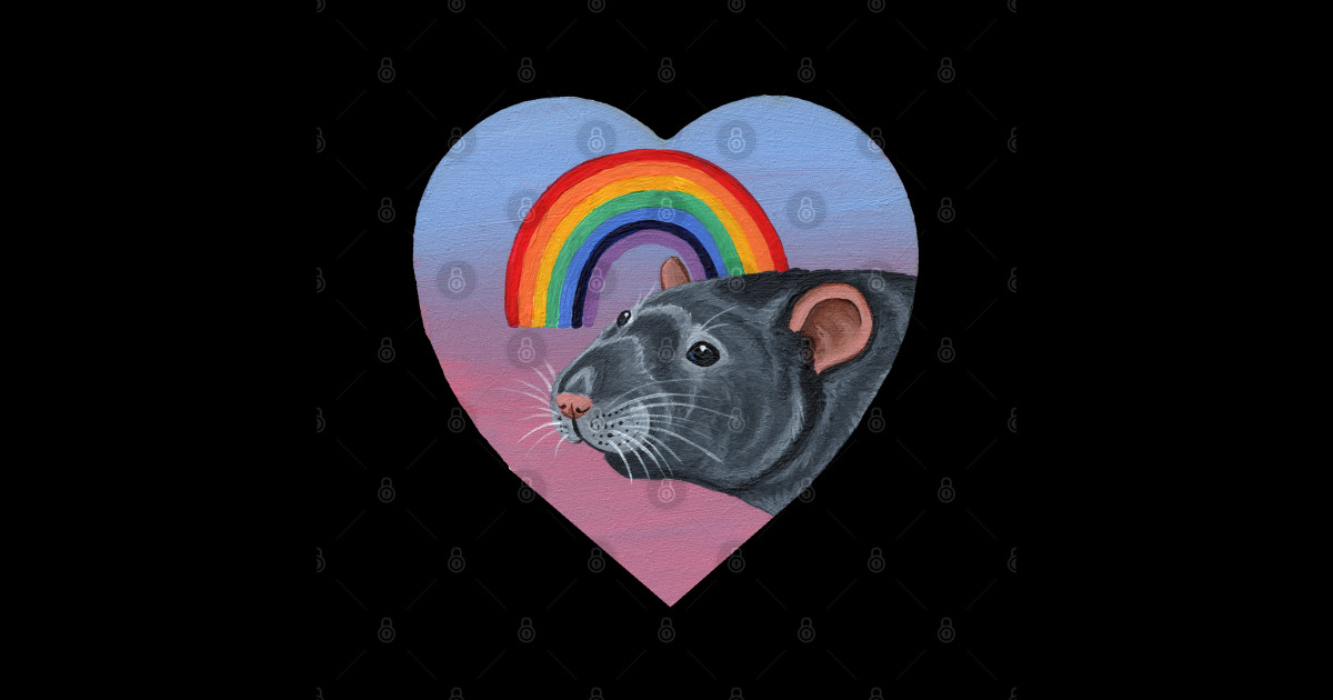 Rainbow Rat - Rat - Sticker | TeePublic