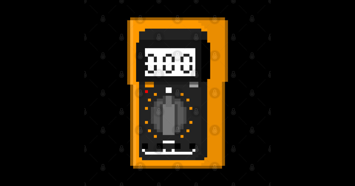Pixel Art Digital Multimeter – Retro Engineering & Electronics Design ...