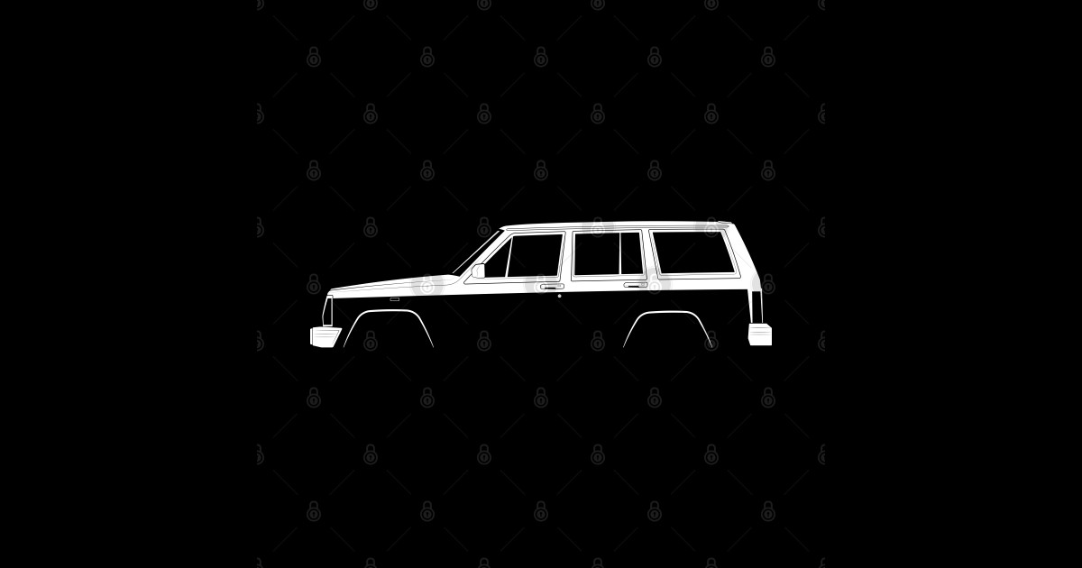 Jeep Cherokee (XJ) Silhouette - Jeep Cherokee - Sticker | TeePublic