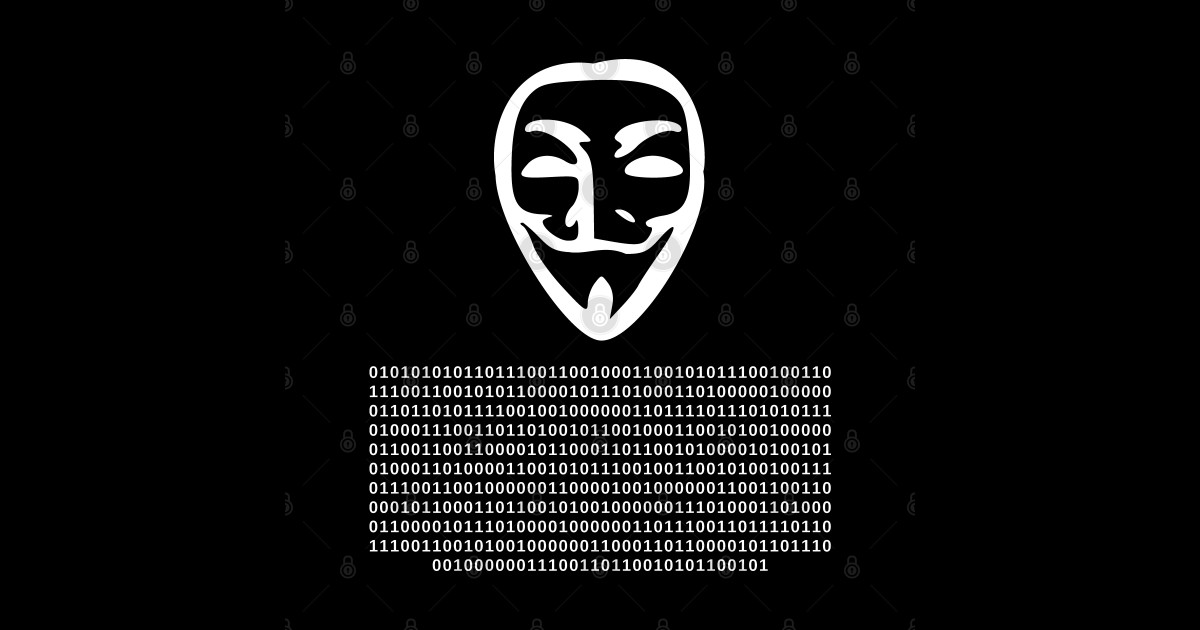 Hidden Face - Binary Code - Sticker | TeePublic