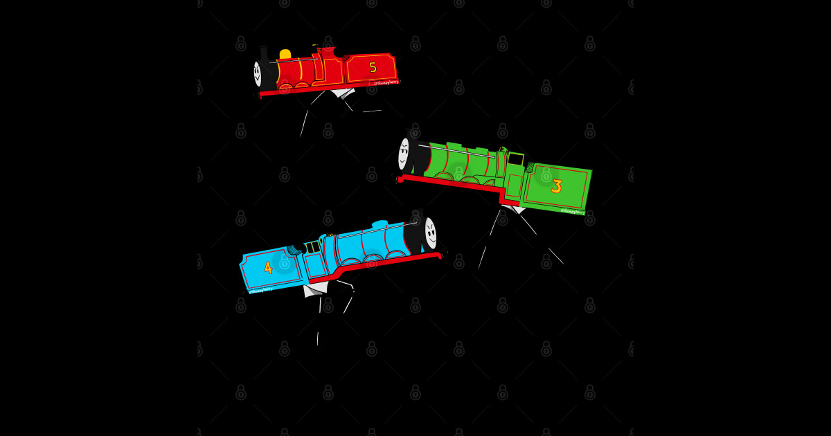 Three Sexy Engines - boots - James The Red Engine - Sticker | TeePublic