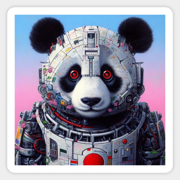 Robot panda - Robotic Robot - Sticker | TeePublic