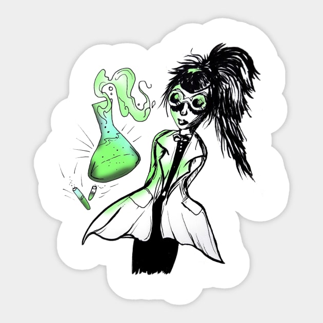 evil scientist woman cartoon