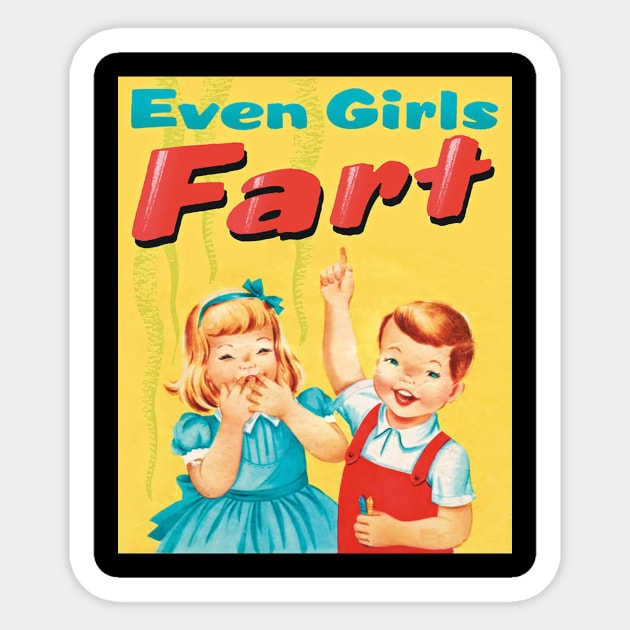 girl faRT - Fart - Sticker | TeePublic