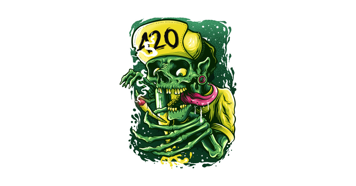 Skull 420 - 420 - Sticker | TeePublic