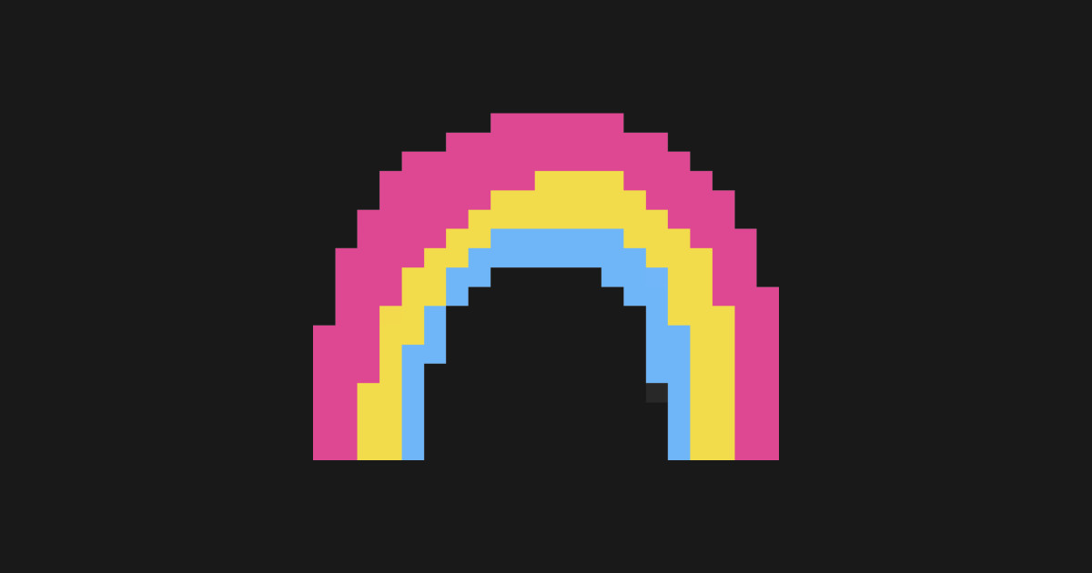 Pan Pride Rainbow Pixel Art - 16bit - T-Shirt | TeePublic