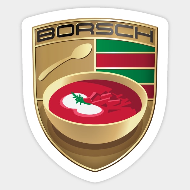 Borscht shield - Borscht - Sticker | TeePublic