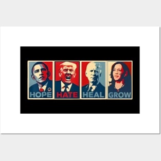 Hope Hate Heal Rise Posters and Art Prints for Sale | TeePublic