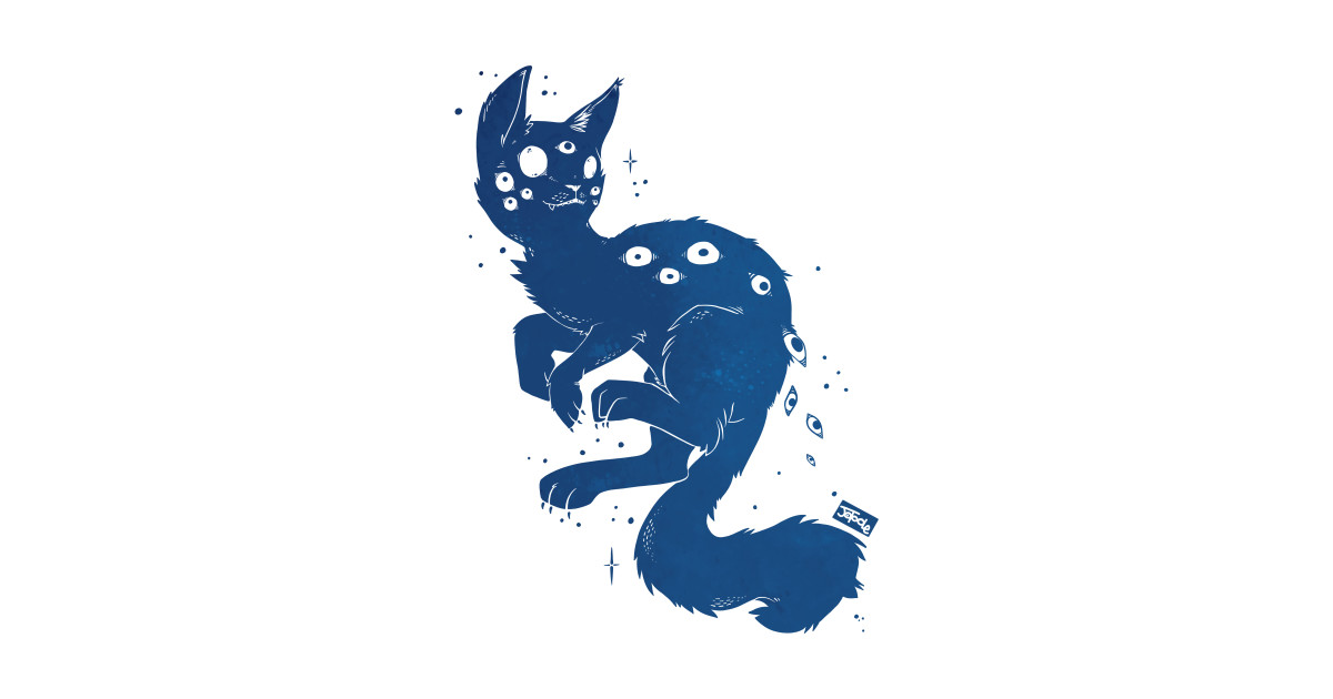 Cute Third Eye Cat With Many Eyes - Cat - T-Shirt | TeePublic