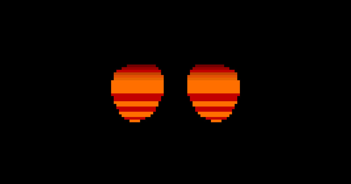 Outrun Sunset Sunglasses 8-Bit Pixel Art - Outrun - Sticker | TeePublic