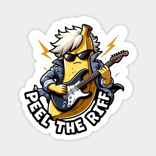 Banana Rockstar Peel the Riffs - Electric Guitar - Banana - Magnet ...