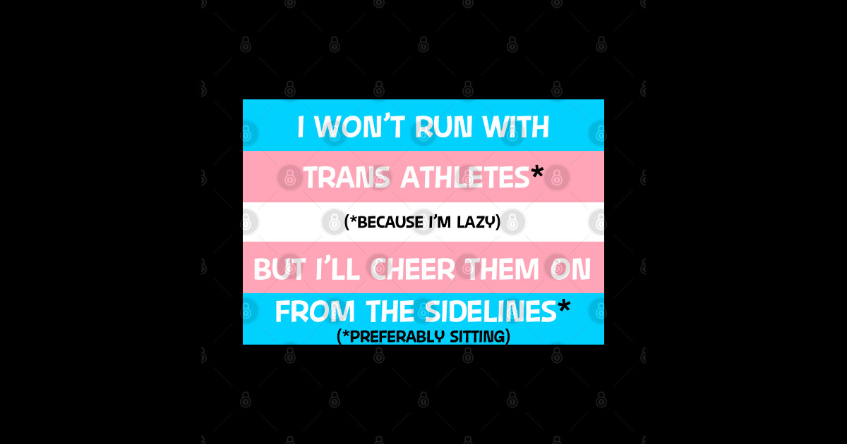 I Support Trans Athletes (while sitting) - Trans Rights - Sticker ...