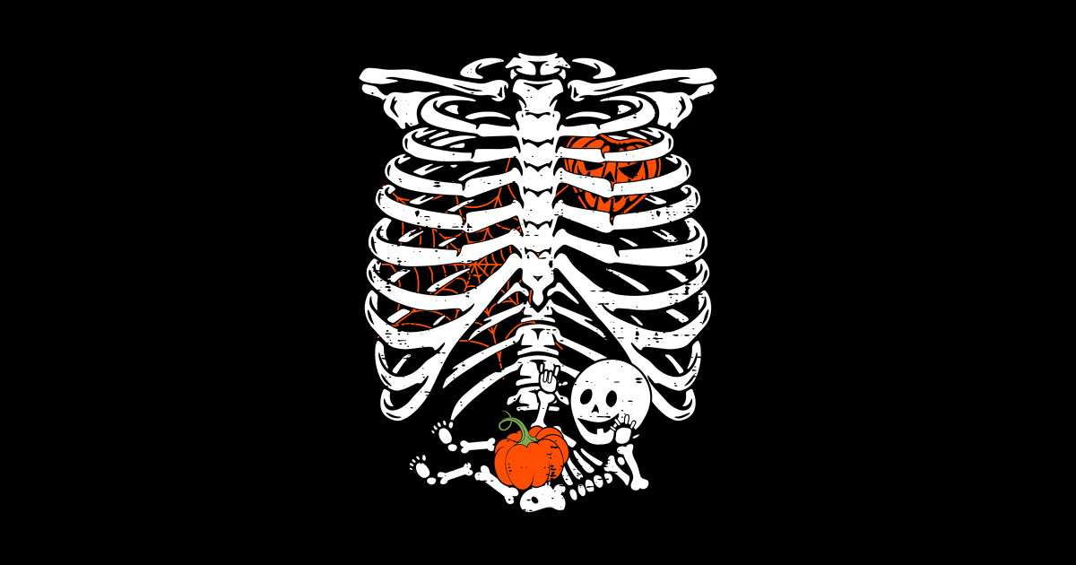 Pregnant Skeleton Mom Pregnancy Baby Announcement Halloween - Pregnant ...