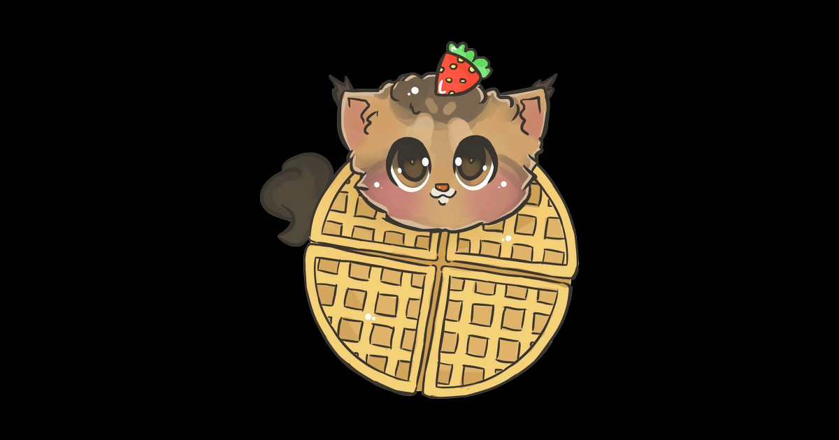 Waffle Cat - Cat - Sticker | TeePublic