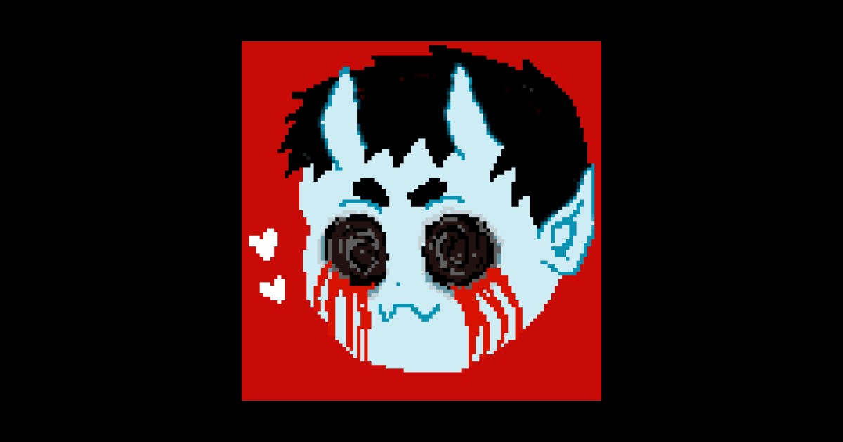 Eyeless Fyn Horror Gore Pixel Art - Horror Fan - Posters and Art Prints ...