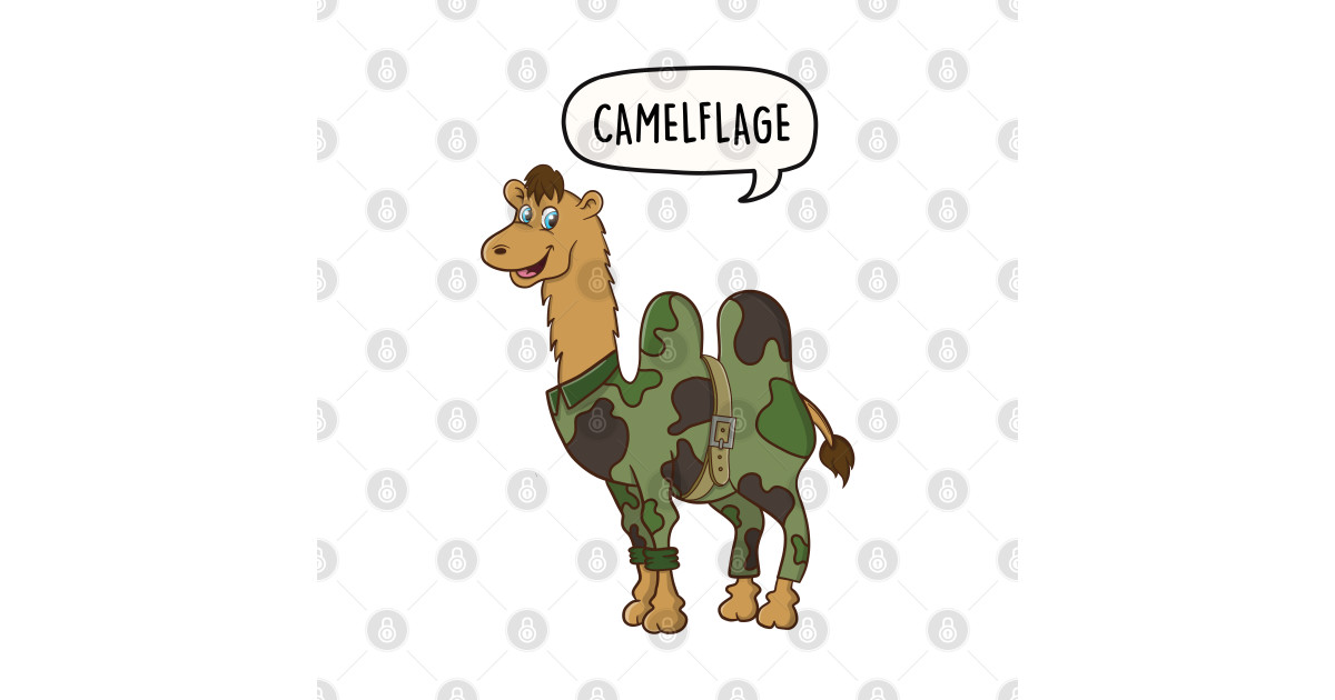 Camelflage - Camel - T-Shirt | TeePublic